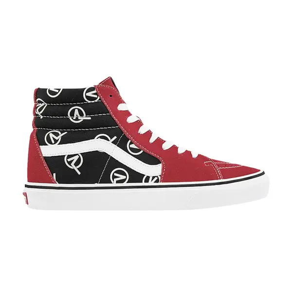 VANS Sk8-hi 'circle V' High-top Sneakers - Red
