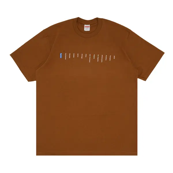 Supreme Location Tee 'light - Brown