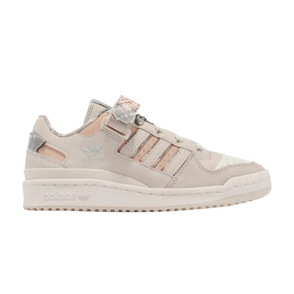 Adidas Wmns Forum Low 'halo Blush Plaid' Sneakers - Cream
