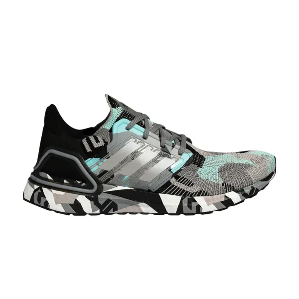 Adidas Ultraboost 20 Geometric Print Sneakers - Green