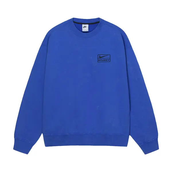 StÜssy X Nike Acid Wash Crewneck Sweatshirt - Blue