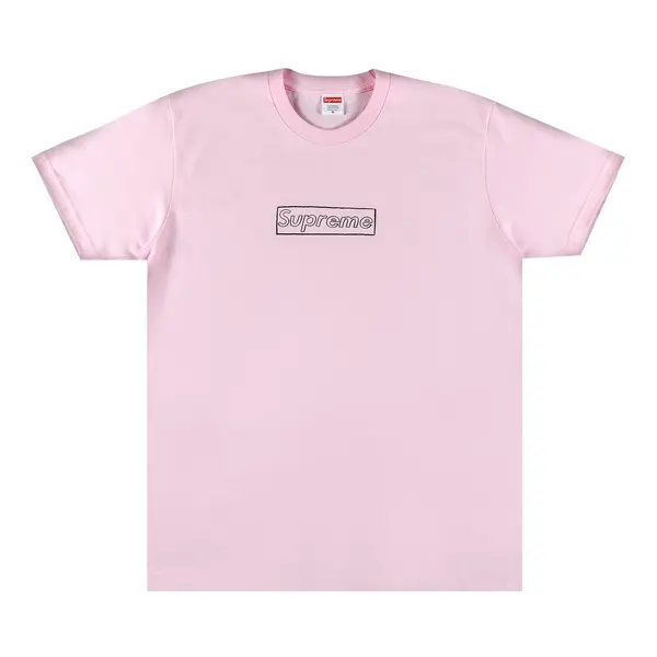 Supreme X Kaws Chalk Logo Tee 'light - Pink
