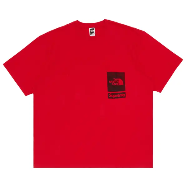 Supreme X The North Face Printed Pocket Tee - Red