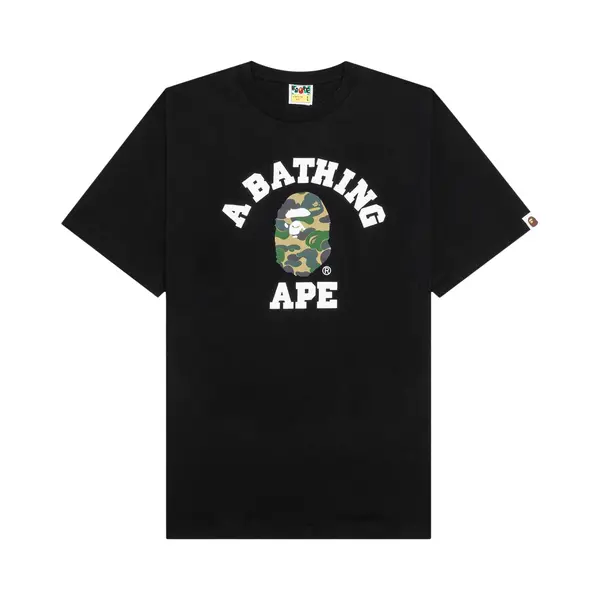 A BATHING APE Abc Camo College Tee - Black