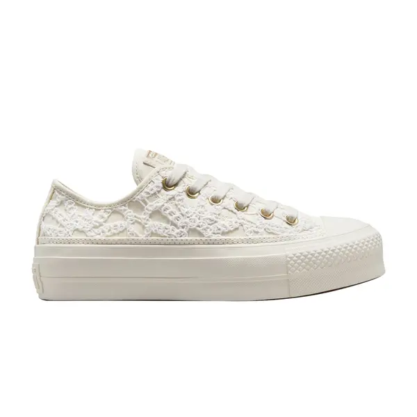 CONVERSE Chuck Taylor All Star Lift Platform Low Daisy Cord - White