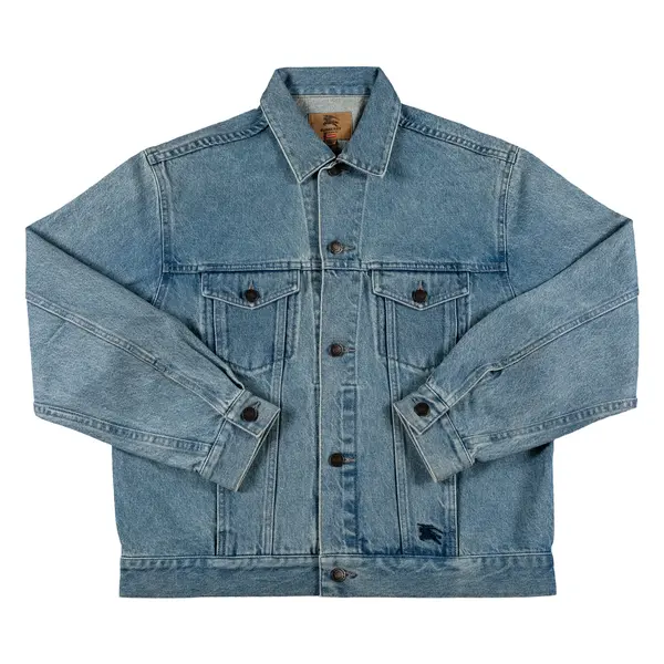 Supreme X Burberry Denim Trucker Jacket - Blue