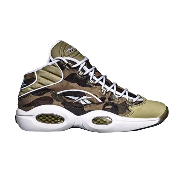 REEBOK A Bathing Ape X Mita Sneakers X Question Mid '1st Camo' Sneakers