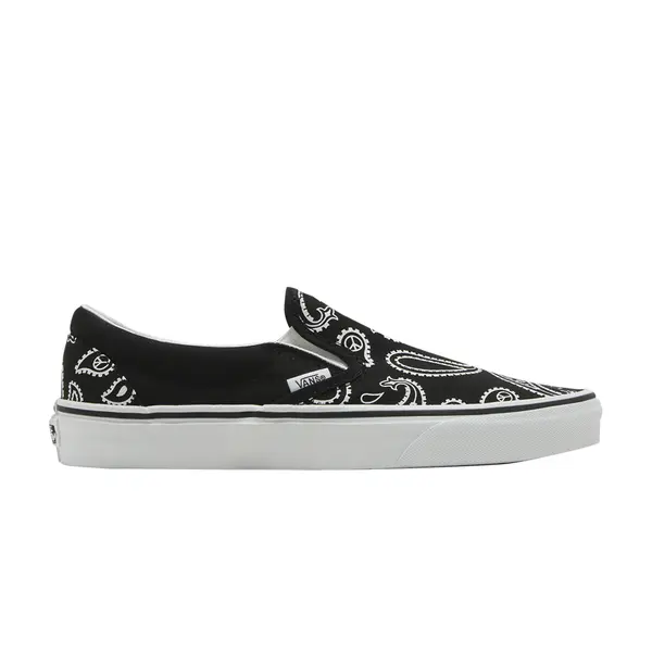 VANS Classic Slip-on Peace Paisley Sneakers - Black