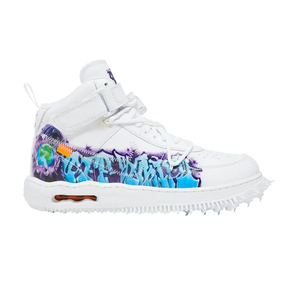 Nike Off- X Force 1 Mid Sp Leather Sneakers - White