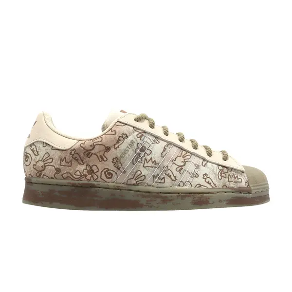 Adidas Melting Sadness X Superstar Allover Graphics Sneakers - Brown