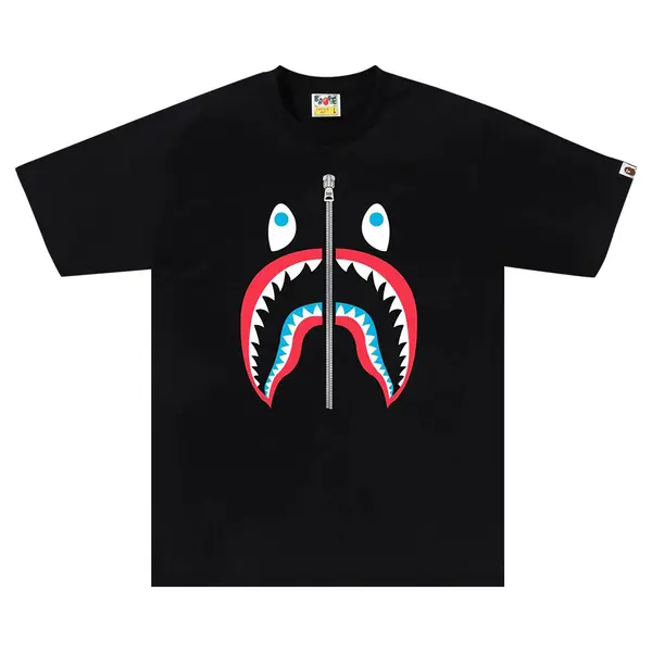 A BATHING APE Colors Shark Tee - Black
