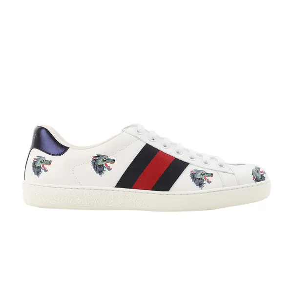 Gucci Ace Leather Wolf Sneakers