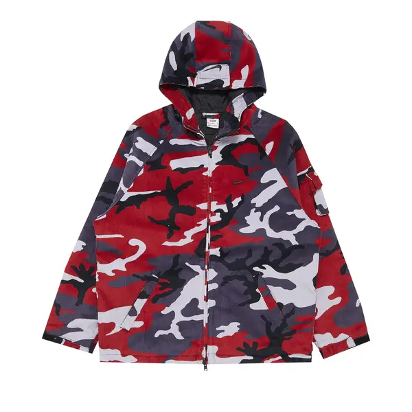 Supreme X Nike Arc Corduroy Hooded Jacket - Red | Editorialist