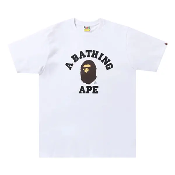 A BATHING APE College Tee - White