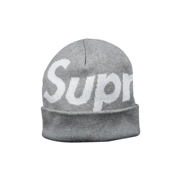Supreme Big Logo Beanie - Grey