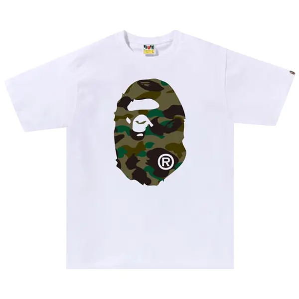 A BATHING APE 1st Camo Big Ape Head Tee - White