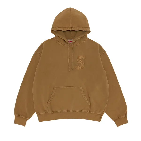 トップス Overdyed S Logo Hooded Sweatshirt Tan M Supreme Overdyed S Logo Hooded Sweatshirt (SS23) - $158
