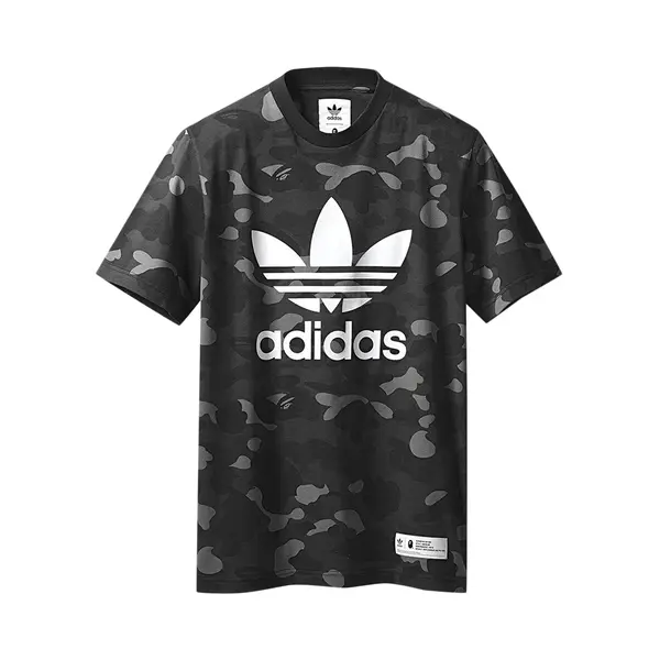 A BATHING APE X Adidas Adicolor T-shirt 'cinder - Grey