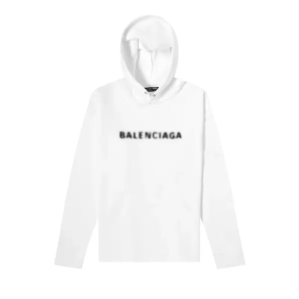 Balenciaga No Rib Hoodie - White