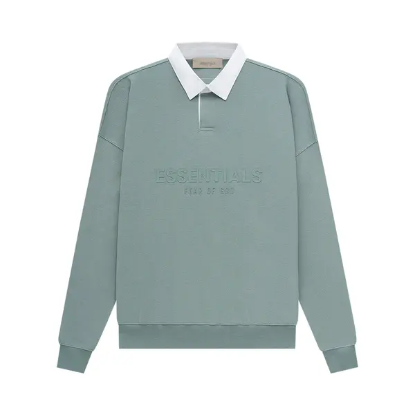 Fear Of God Waffle Henley Rugby 'sycamore - Green