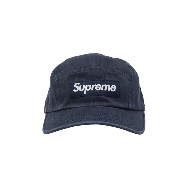 Supreme Washed Chino Twill Camp Cap - Blue