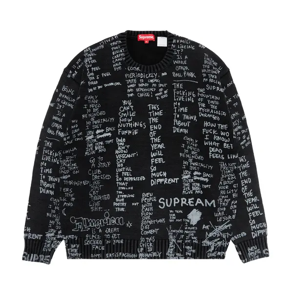 Supreme Gonz Poems Sweater - Black