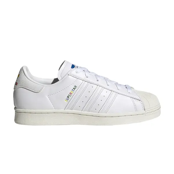 Adidas Superstar Rainbow Logo Sneakers - White