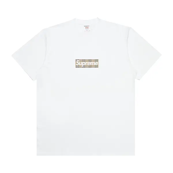 Supreme X Burberry Box Logo Tee - White