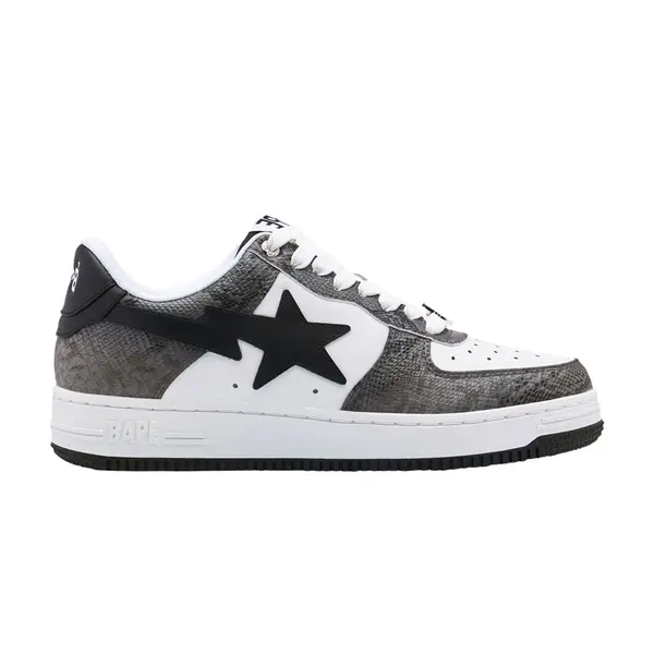 A BATHING APE Bapesta Snakeskin Sneakers - Black