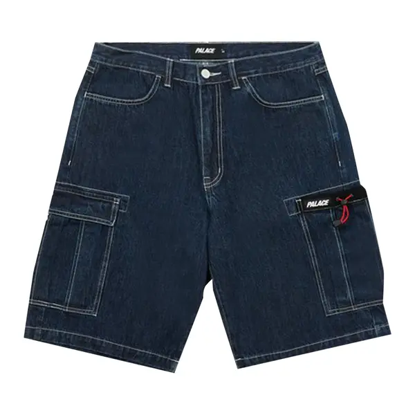 PALACE Drawcord Pocket Denim Shorts - Blue