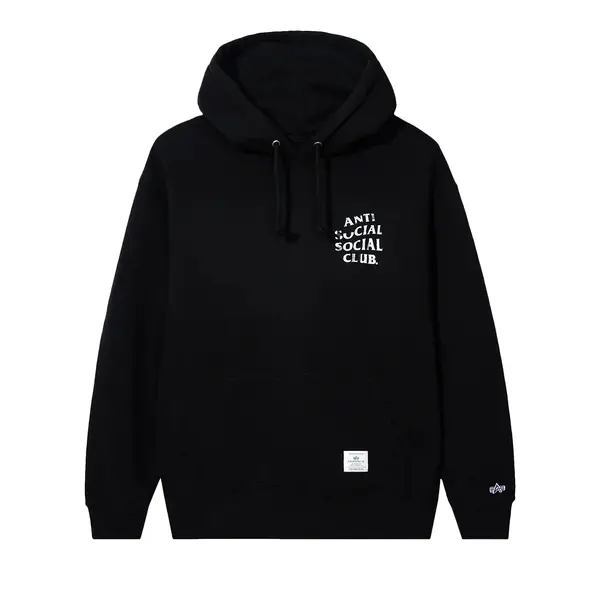 ANTI SOCIAL SOCIAL CLUB X Alpha Essential Hoodie - Black