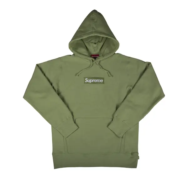 Supreme Box Logo Hooded Sweatshirt - Olive