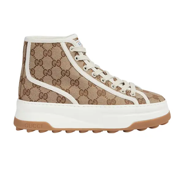Gucci Gg High Top Sneakers - Brown