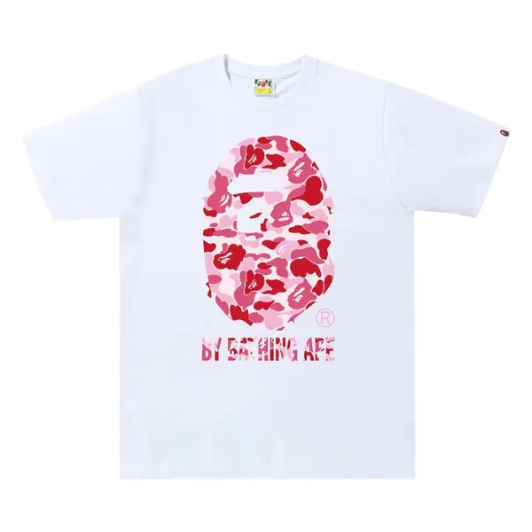 A BATHING APE Abc Camo Bathing Ape Tee /pink - White