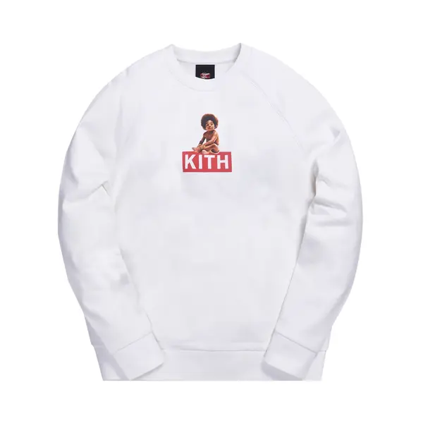 Kith X Biggie Classic Logo Crewneck - White