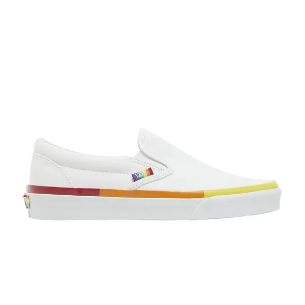 VANS Classic Slip-on With Rainbow Sole - White