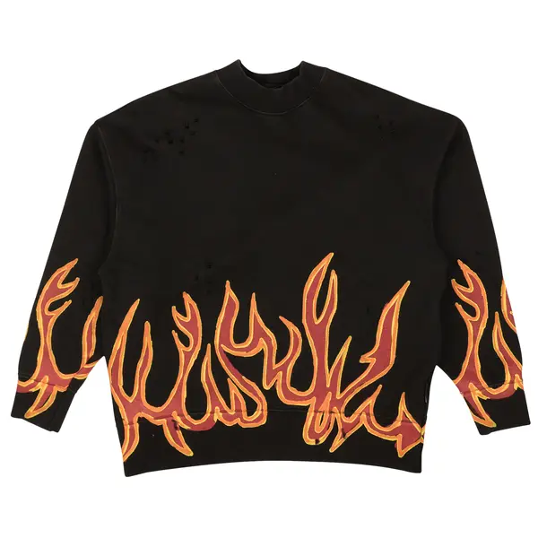 Palm Angels Gd Graffiti Flames Crewneck