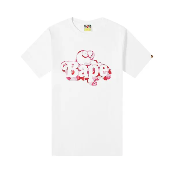 A BATHING APE Abc Camo Milo On Tee - White