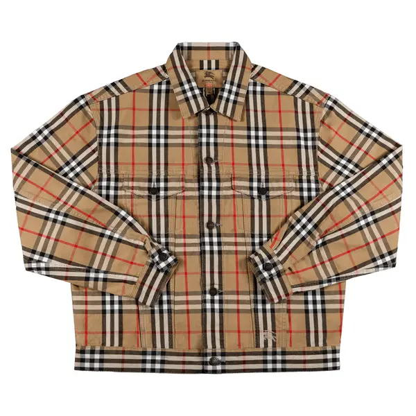 Supreme X Burberry Denim Trucker Jacket - Tan