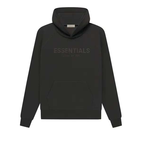 Fear Of God Waffle Raglan Hoodie - Black