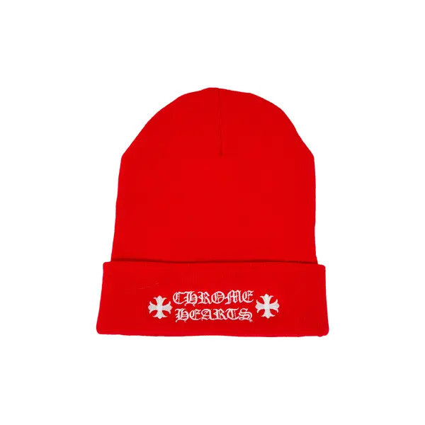 Chrome Hearts Knitted Beanie - Red