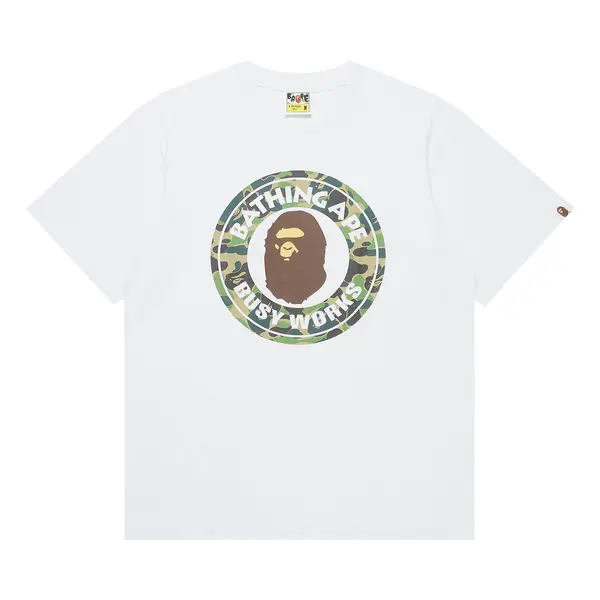 A BATHING APE 1st Camo Busy Works Tee - White