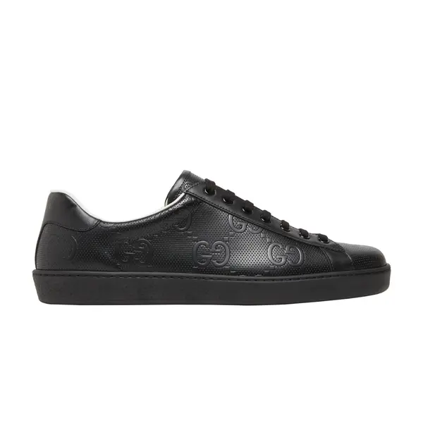 Gucci Ace Gg Embossed Sneakers - Black