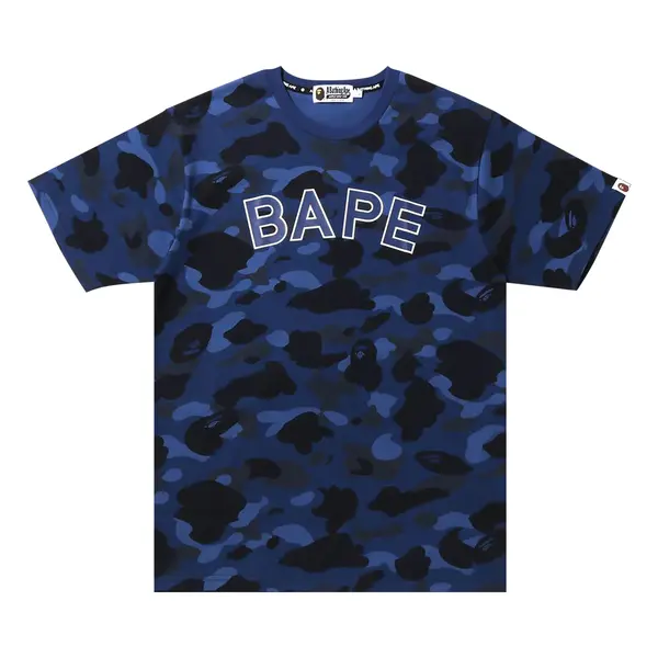 A BATHING APE Color Camo Tee 'navy - Blue