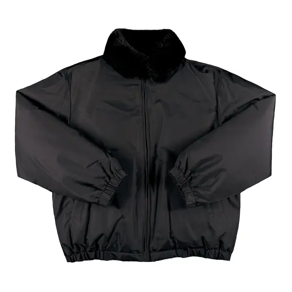Supreme X Burberry Shearling Collar Down Puffer Jacket - Black