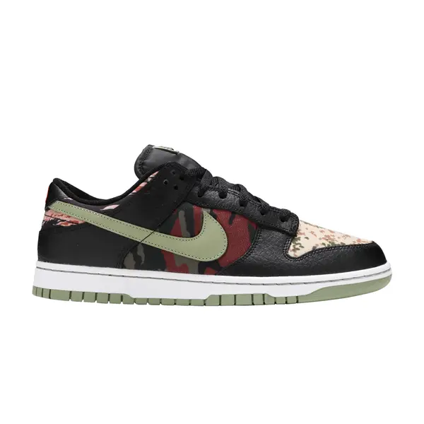 Nike Dunk Low Se Multi-camo Sneakers - Black