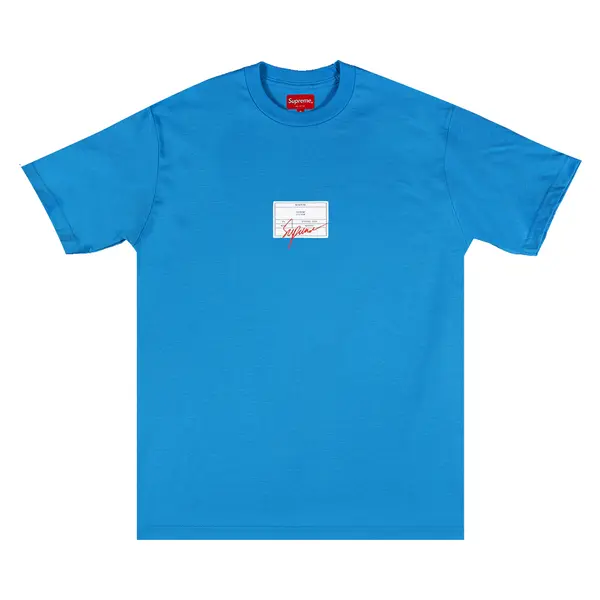 Supreme Signature Label Short-sleeve Top 'bright - Blue