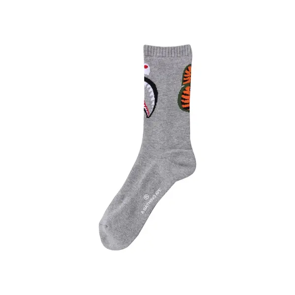 A BATHING APE Shark Crew Socks - Grey