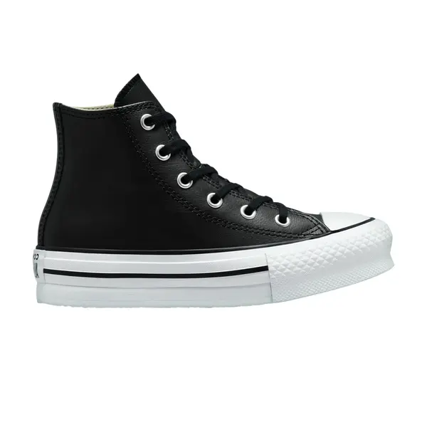 CONVERSE Chuck Taylor All Star Lift Platform Leather High Gs - Black