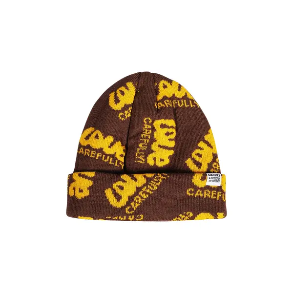 MARKET Love Carefully Beanie - Brown